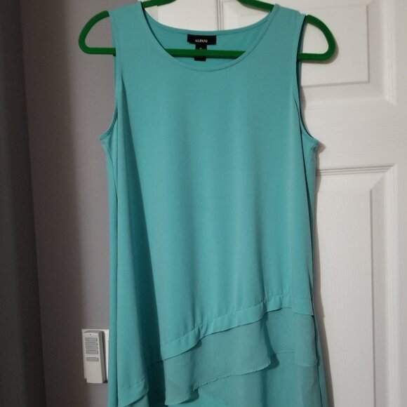 Alfani | Dresses | Alfini Light Blue High Low Tank Shirtdress | Poshmark
